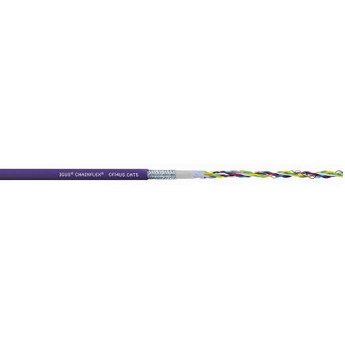 Igus Chainflex® Cf14us Stranded Bare Copper Shielded Tc Braid Pur 300v