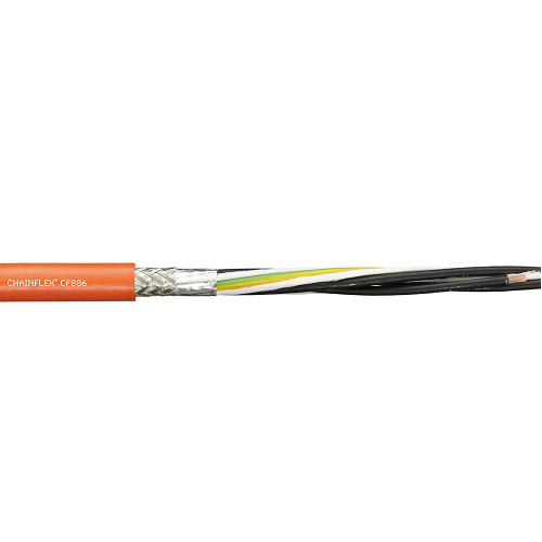 Igus Cf886 60 04 10 Awg 4c Stranded Bare Copper Shielded Tc Braid Pvc