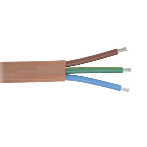 12 AWG 3 Conductor Tan Jacket Triplex Boat Flat Cable