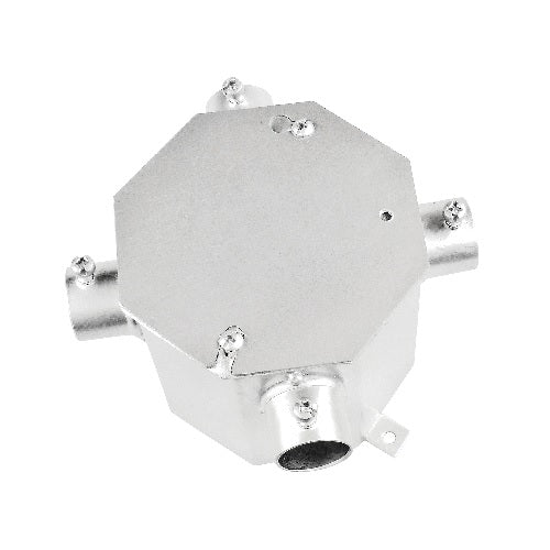 3-1/2" Deep Octagon Concrete Box Assembly - (4) 1/2" Set Screw Connect