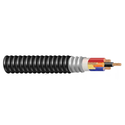 10 AWG 4C Type MC-HL W/G Corrugated Welded Armor XLPE/LSZH-TP Jacket ...
