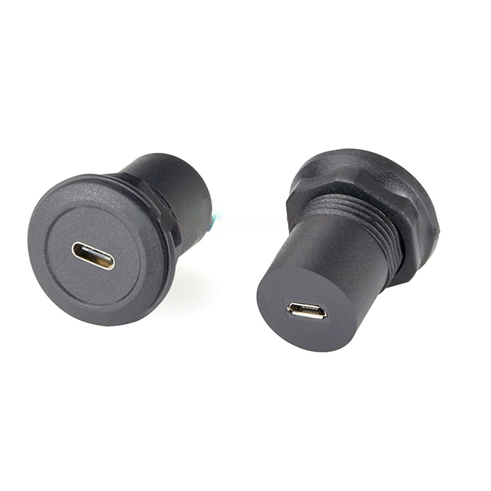 USB C Jack to Micro USB Jack Round Panel Mount Adapter PCM-RPMC-43 (Pa