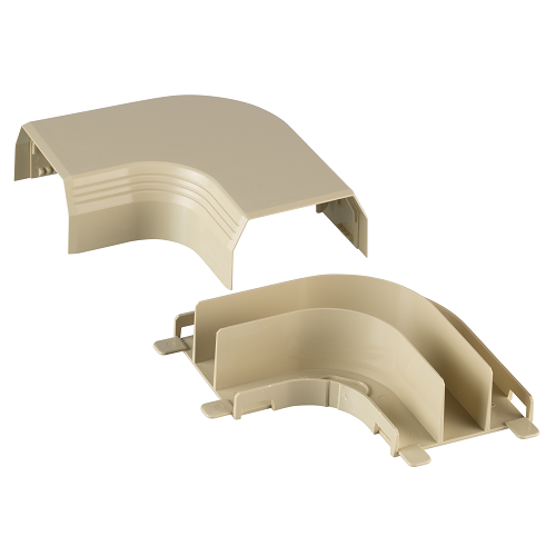 PVC T-45 Low Voltage Surface Raceway Right Angle Ivory Fittings T45RAE