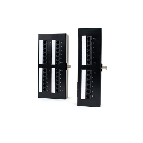 12 Port Wall Mount Patch Panel 568A/B Wired 89D Bracket PP12SIX