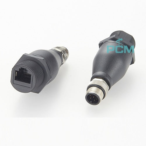 8 Pin A Code Waterproof RJ45 to M12 Adapter PCM-HD-0088