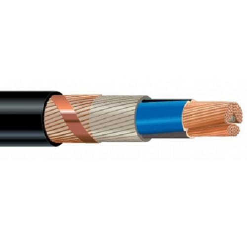 4 x 150svs/70 mm² Solid Bare Copper Braid Shielded PVC 0.6/1 KV NYCWY