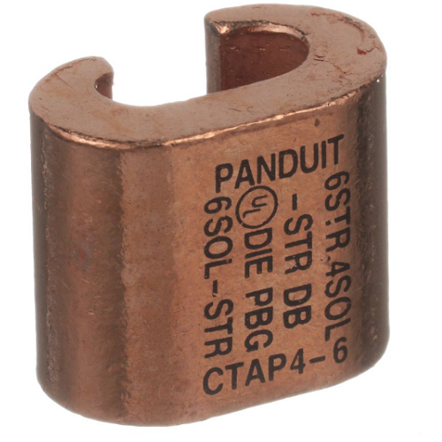 6 AWG StructuredGround C-Type Copper Compression Tap CTAP4-6-L (Pack o