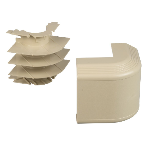PVC T-70 Low Voltage Surface Raceway Outside Corner Fittings Ivory T70