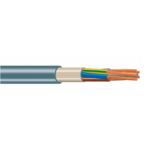 5x10 mm² Bare Copper Unshielded XLPE PVC 0.6/1KV YMvKss Dca / Cca Inst