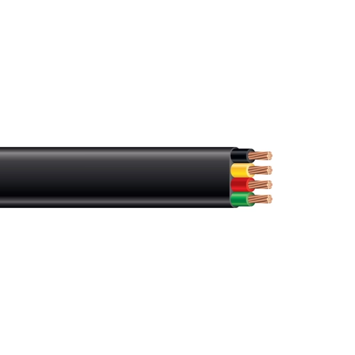 2 AWG 3C Bare Copper Gnd Unshielded PVC/Nylon Flat Heavy Duty Type TW