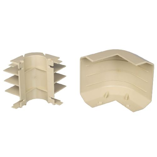 PVC T-70 Low Voltage Surface Raceway Outside Corner Fittings Ivory T70