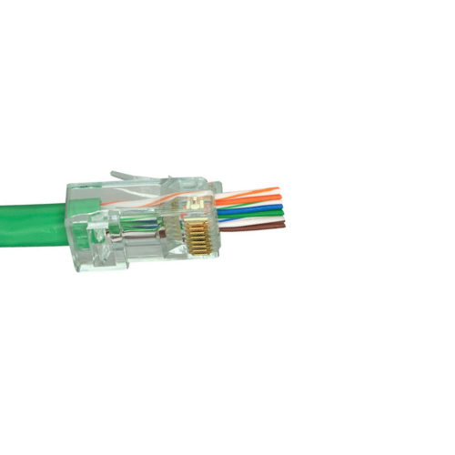 Cat6 Unshielded Pass Through RJ45 Modular Plugs Green Tint S45-1601 (5