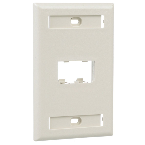 2 Port Mini-Com Classic Series Vertical Faceplate ABS Label Pocket CFP