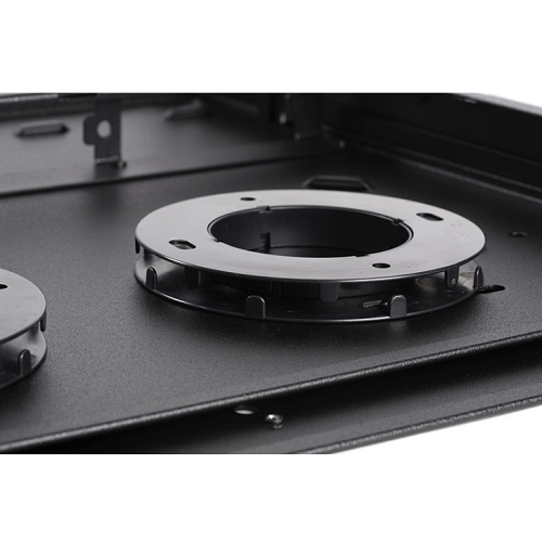 Fiber Enclosure Rack Mount 1RU 3 Adapter Plates Locking Black RTC1U-3A