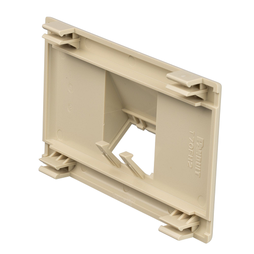 PVC 2Port Surface Raceway Single Gang Faceplate Fittings Ivory T70FH2E