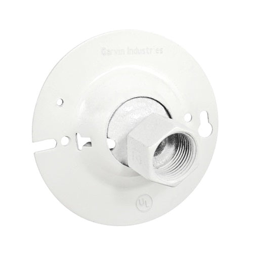 4 Inch Round White Swivel Fixture Hanger for 1/2" or 3/4" Conduit SC-5