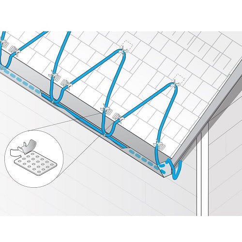 Roof Clips for De-Icing Cable Dark Grey 25 Pack