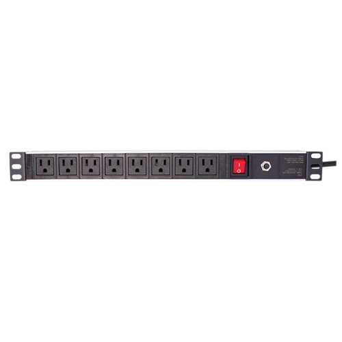 1U Power Distribution 8 Way PDU With Main Switch and Breaker