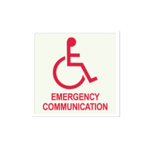 Photoluminescent Emergency Communication Sign AOR-SIGN-AD-EC-2