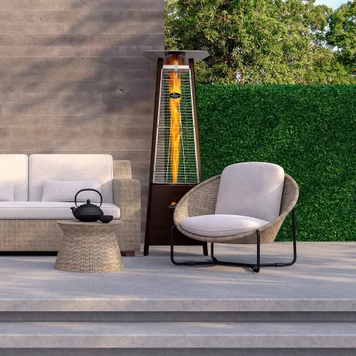 42000 BTU Triangle Boost Flame Tower Heater Hammered Bronze OH-BZ42-6M