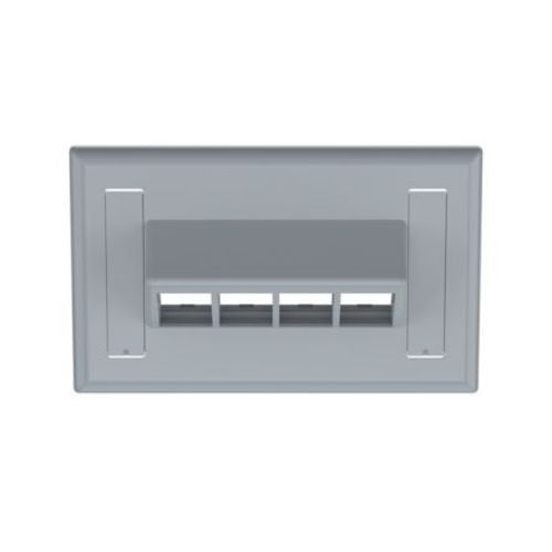 4 Port Horizontal Sloped Faceplate With Label Pocket International Gra