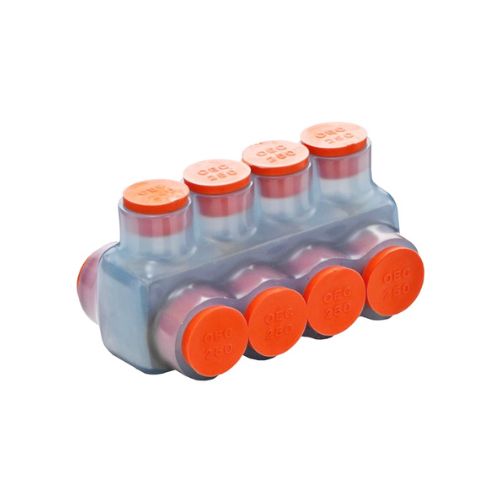 4-Port 2/0–14 AWG Dual-Entry Transparent Electrical Multi-Wire Junction ...