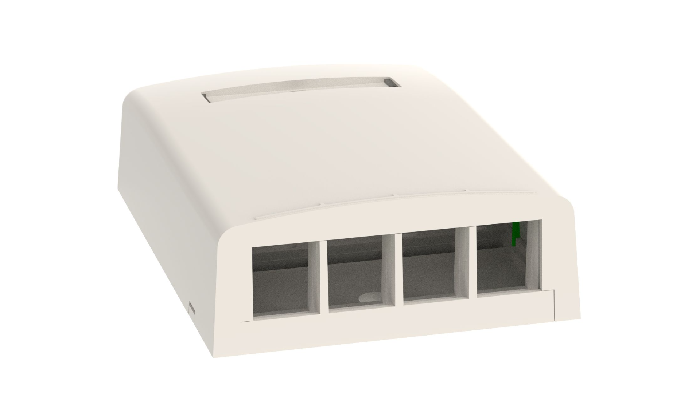 NetKey® Surface Mount Box, 4-Port, White - NK4BXWH-AY