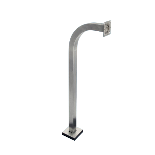 42" Brushed Stainless Steel gooseneck pedestal with Heavy duty mountin
