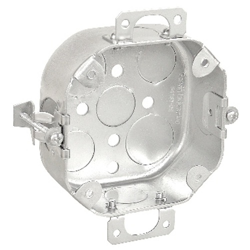 4 Inch Octagon Box For Cut In Old Work 1-1/2 Inch Deep 4 Threaded Moun