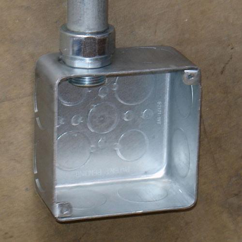 4 Inch Square Plenum Box 2-1/8 Inch Deep Drawn With Conduit Knockouts
