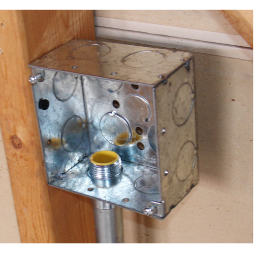 4 Inch Square Box 2-1/8 Inch Deep Welded With Conduit Knockouts 52171-
