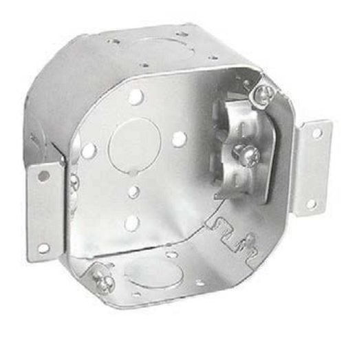 4 Inch Octagon Cut In Old Work Box 2-1/8 Inch Deep Non Metallic Clamps