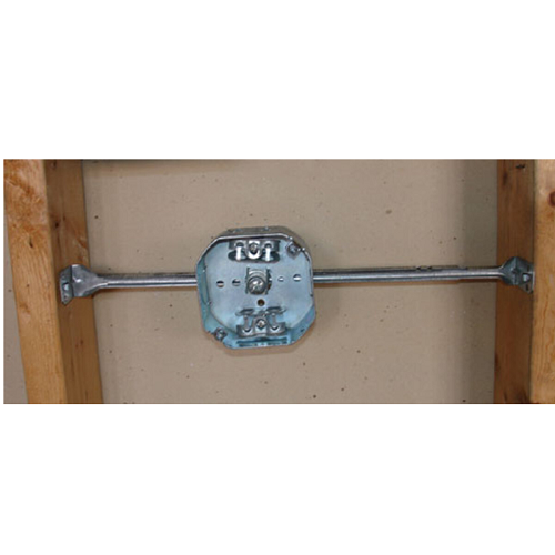 4 Inch Octagon Box 1-1/2 Inch Deep Adjustable Bar Hanger MC Clamp 5415