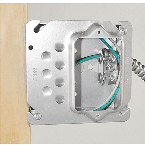 4 Inch Square Single Gang Offset Device Ring 1/2 Inch Raised 52C11 (pa