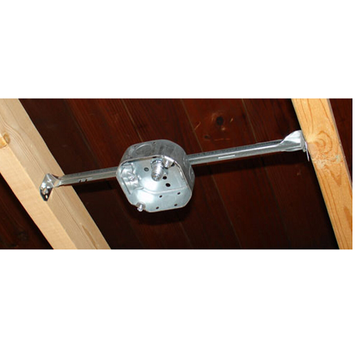 4 Inch Octagon Box 1-1/2 Inch Deep Adjustable Bar Hanger Non Metallic