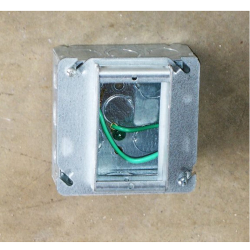 4 Inch Square One Gang Device Tile Ring 1/2 Inch Raised 52C13SQ (pack