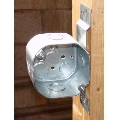 4 Inch Octagon Box 2-1/8 Inch Deep Flat Vertical Bracket 54171-F (Pack