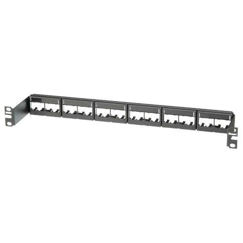 24 Port Mini-Com Recessed Modular Patch Panel W/ label 1RU CPPL24WRBLY