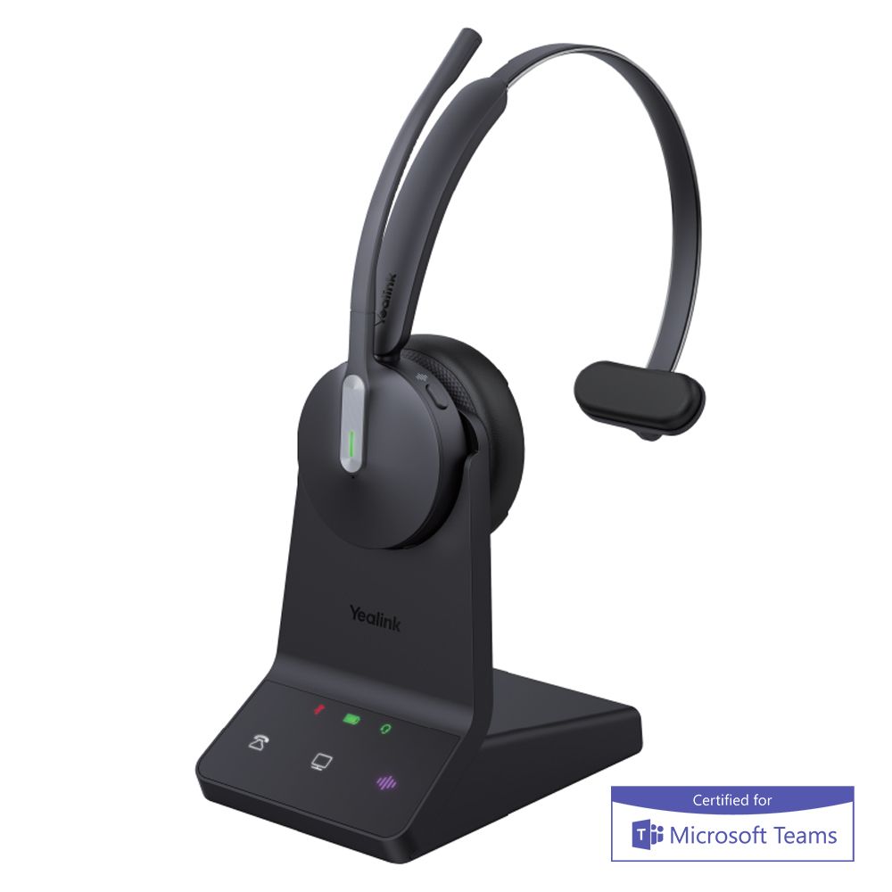 WH64-MONO-TEAMS Yealink WH64 DECT Hybrid Wireless Mono Headset Teams