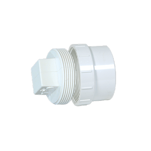 3" Adapter Clean Out with Plug Spigot x FPT PVC Drain Waste and Vent P