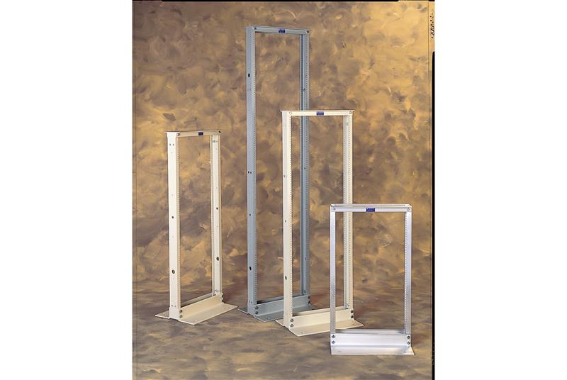 Universal Rack Black 19"EIA 2 Post Rack 7'H 45U 2 Top Angles UL Listed