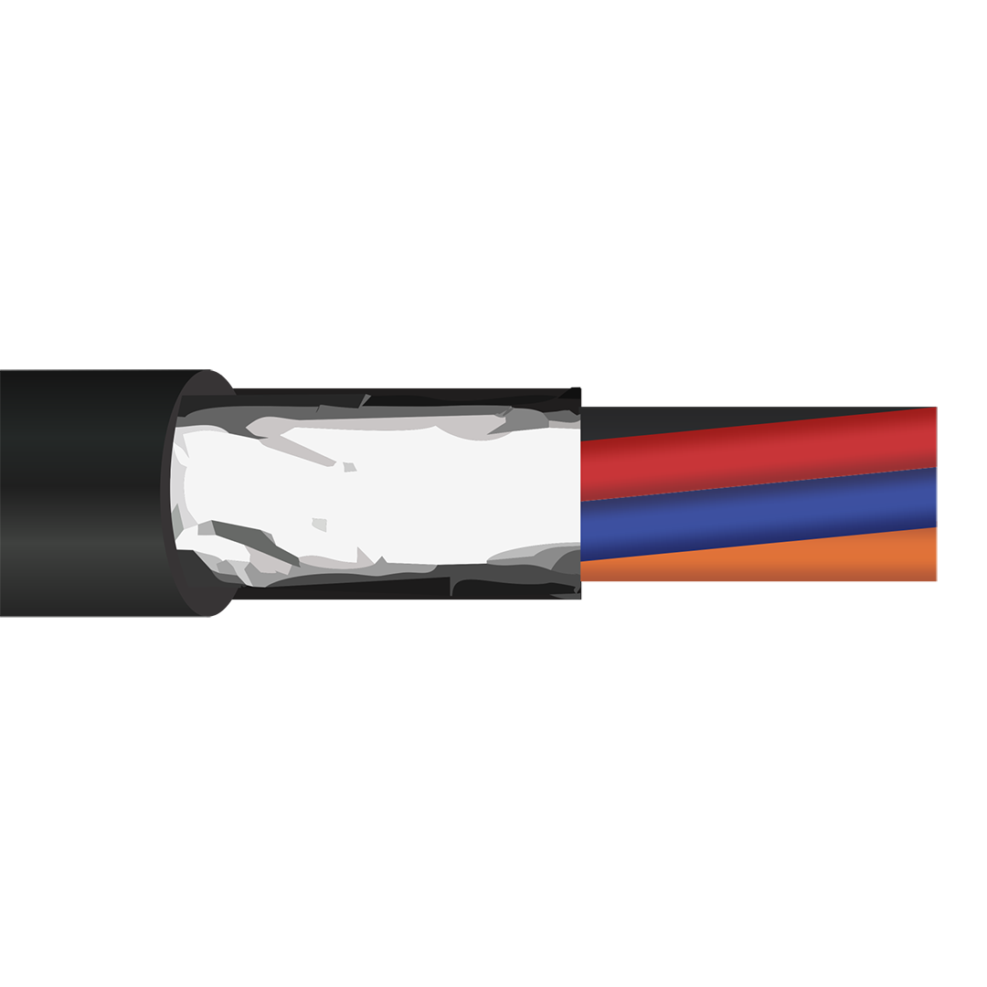 18 AWG 2P PLTC Overall Shield Instrumentation Tray Cable PVC Jacket ...