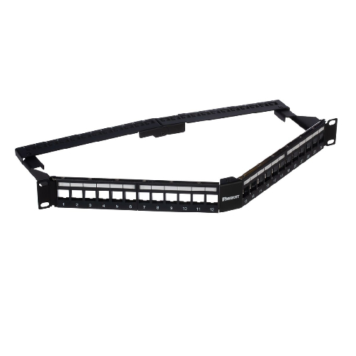 Keystone Ang All Metal Patch Panel Flush Mounted 24 Port KPA24WSBL