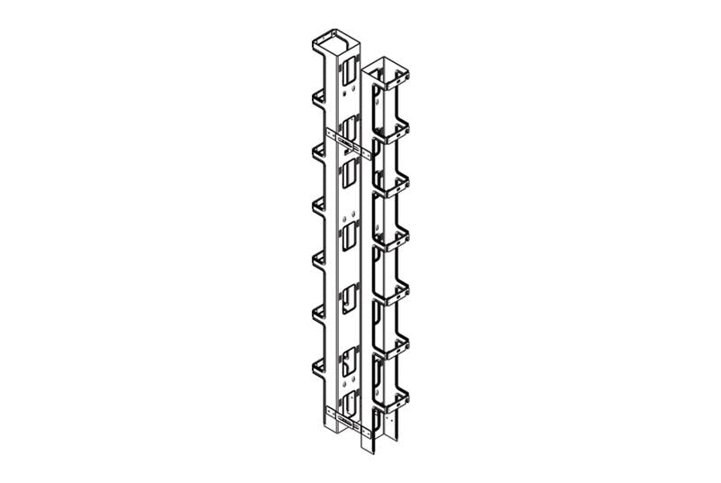 Vertical Cabling Section Double-Sided for Seismic Frame Two-Post Rack
