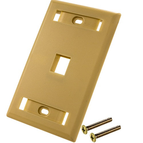 1-Port Wall Plate With ID Window (Pack of 50)