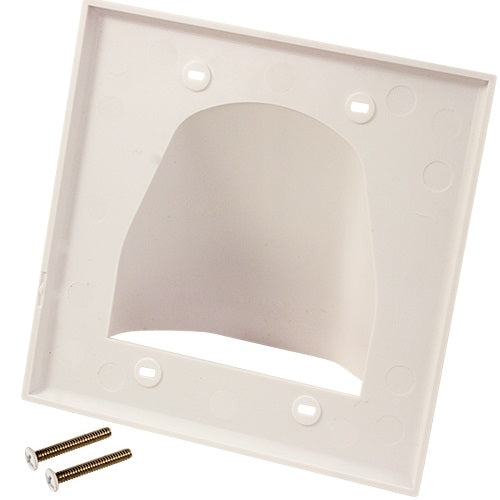 Wall plate Double Gang With Feedthrough White 307-507F/2G/WH (Pack of 50)