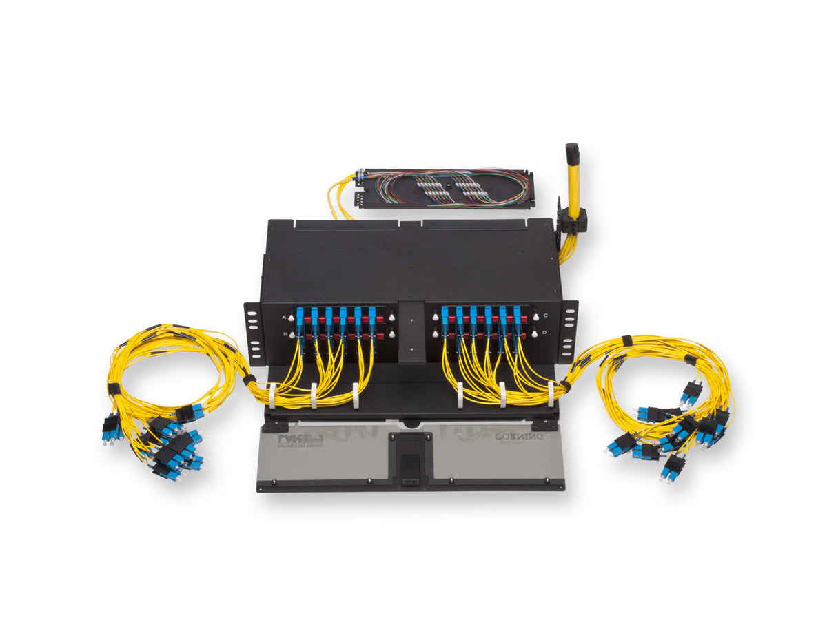 Closet Connector and Splice Housing Holds 4 CCH connector panels and 4