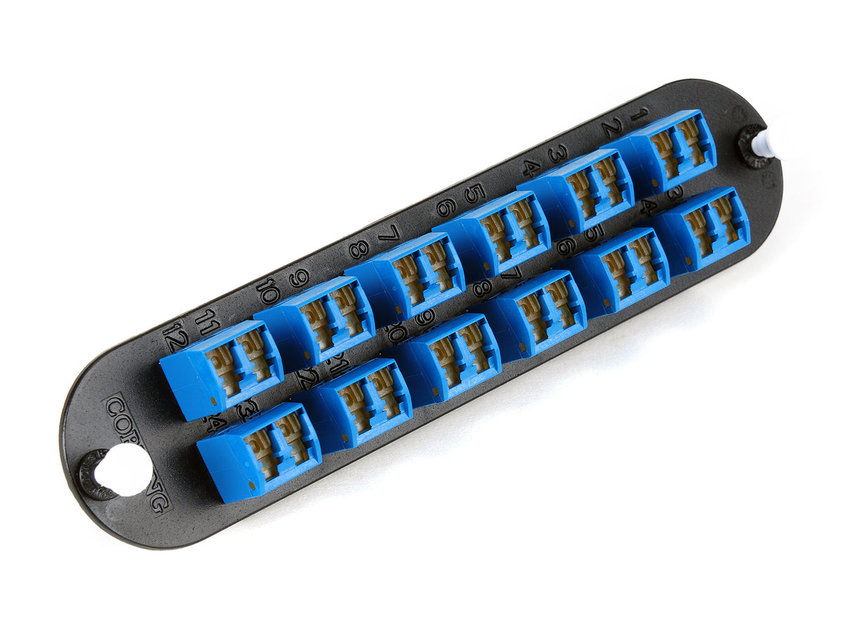 LC Adapters Duplex Shuttered Closet Connector Housing Panel UPC 24 F S