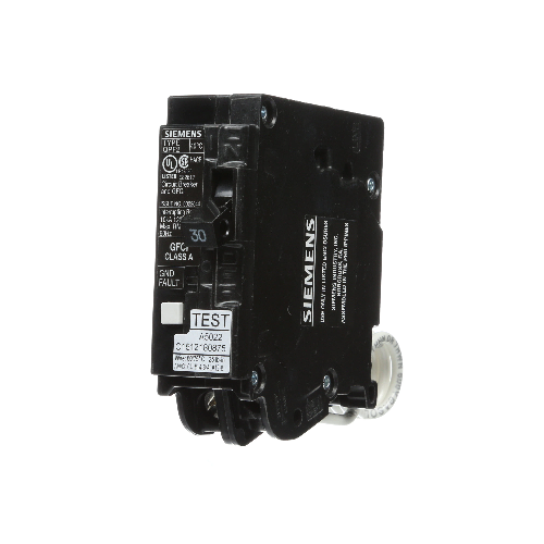Siemens QE130 1 Pole 30 Amp 120 VAC 10 kA GFEP 30mA Plug In Circuit Br