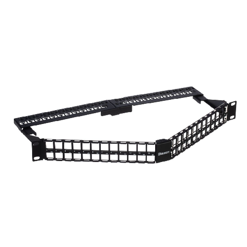 Keystone Ang All Metal Patch Panel Flush Mounted 48 Port KPA48WSBL
